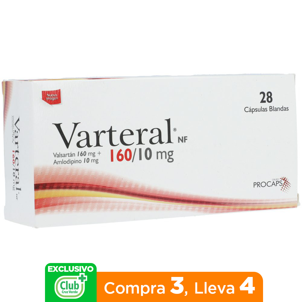 Varteral Nf (10+160) Mg Capsula Blanda Caja X 28 | Los expertos en ahorro Cruz Verde Colombia