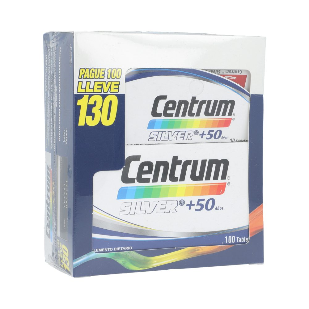 Centrum Silver +50 Promo pague 100 lleve 130 tabletas Paquete X 130 ...