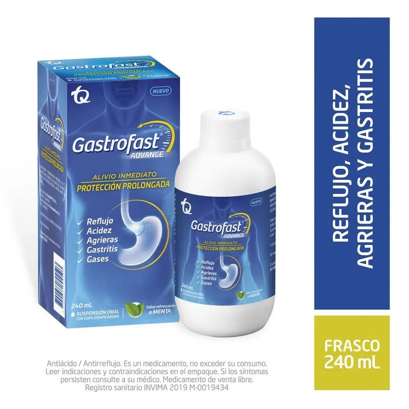Gastrofast Advance (250+133.5+400+60)Mg/5Ml Suspensión Oral Frasco X ...