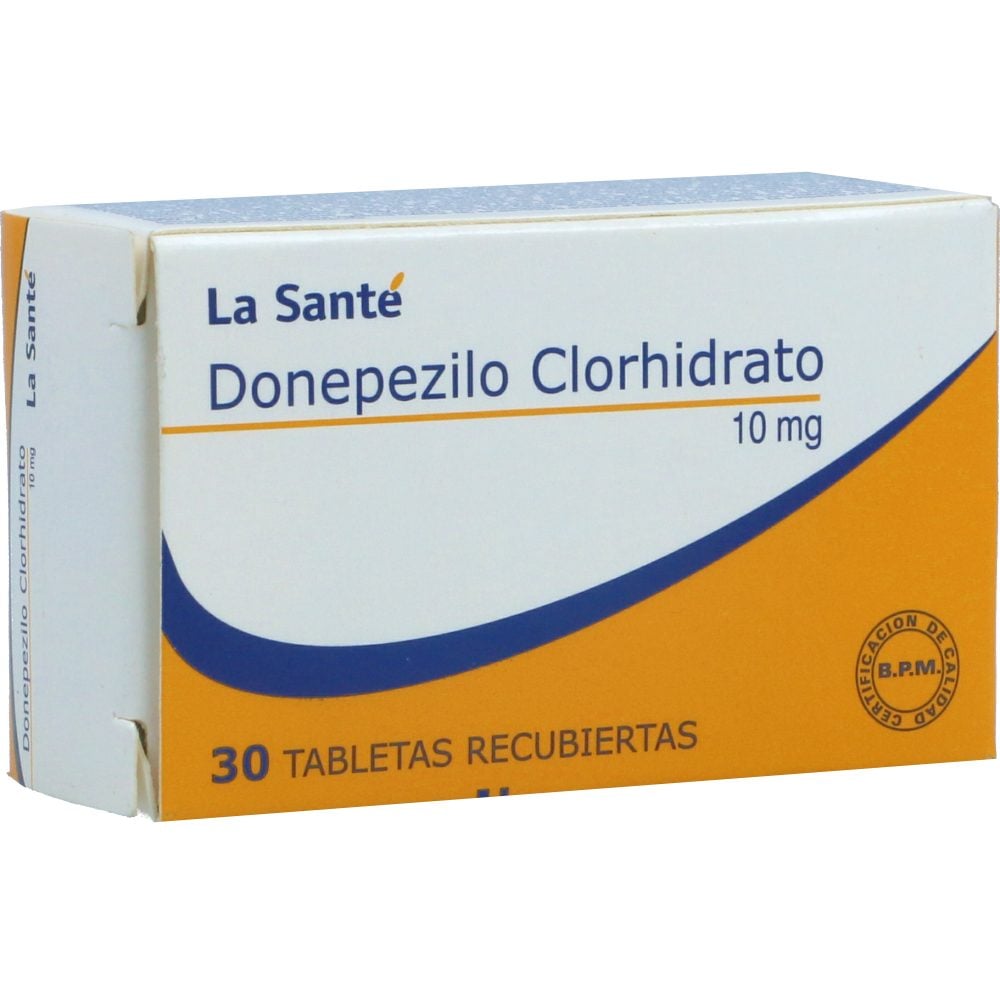 Donepezilo Clorhidrato Tabletas Recubiertas 10Mg Caja X 30 | Los ...