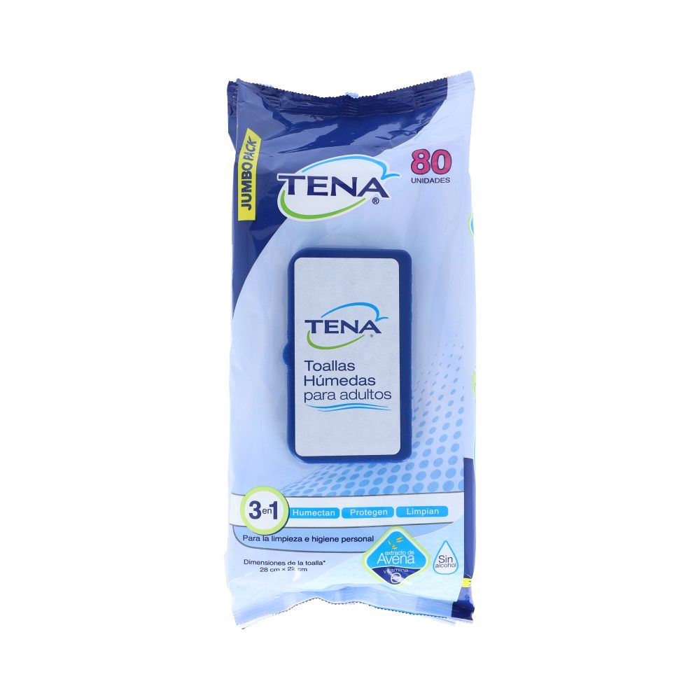 Toallas Humedas Tena 3 En 1 Paquete X 80 | Los expertos en ahorro Cruz ...