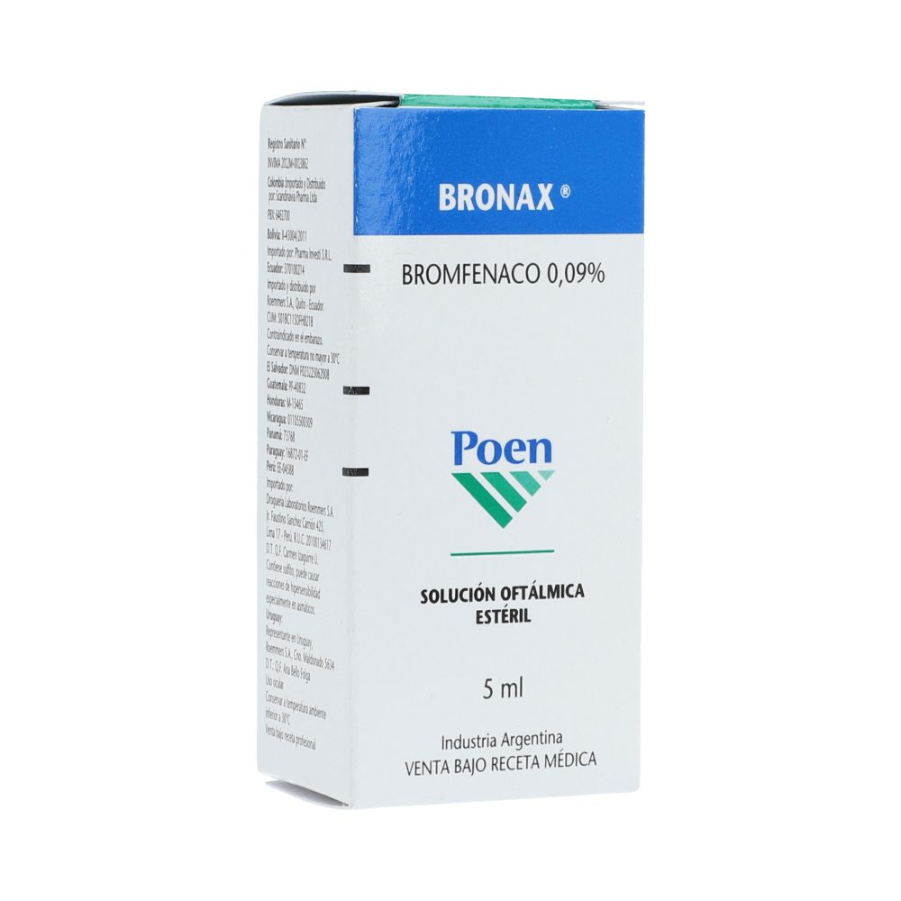 Bronax 0.9 mg/mL (0.09%) Solución Oftalmológica Frasco X 5mL | Los ...