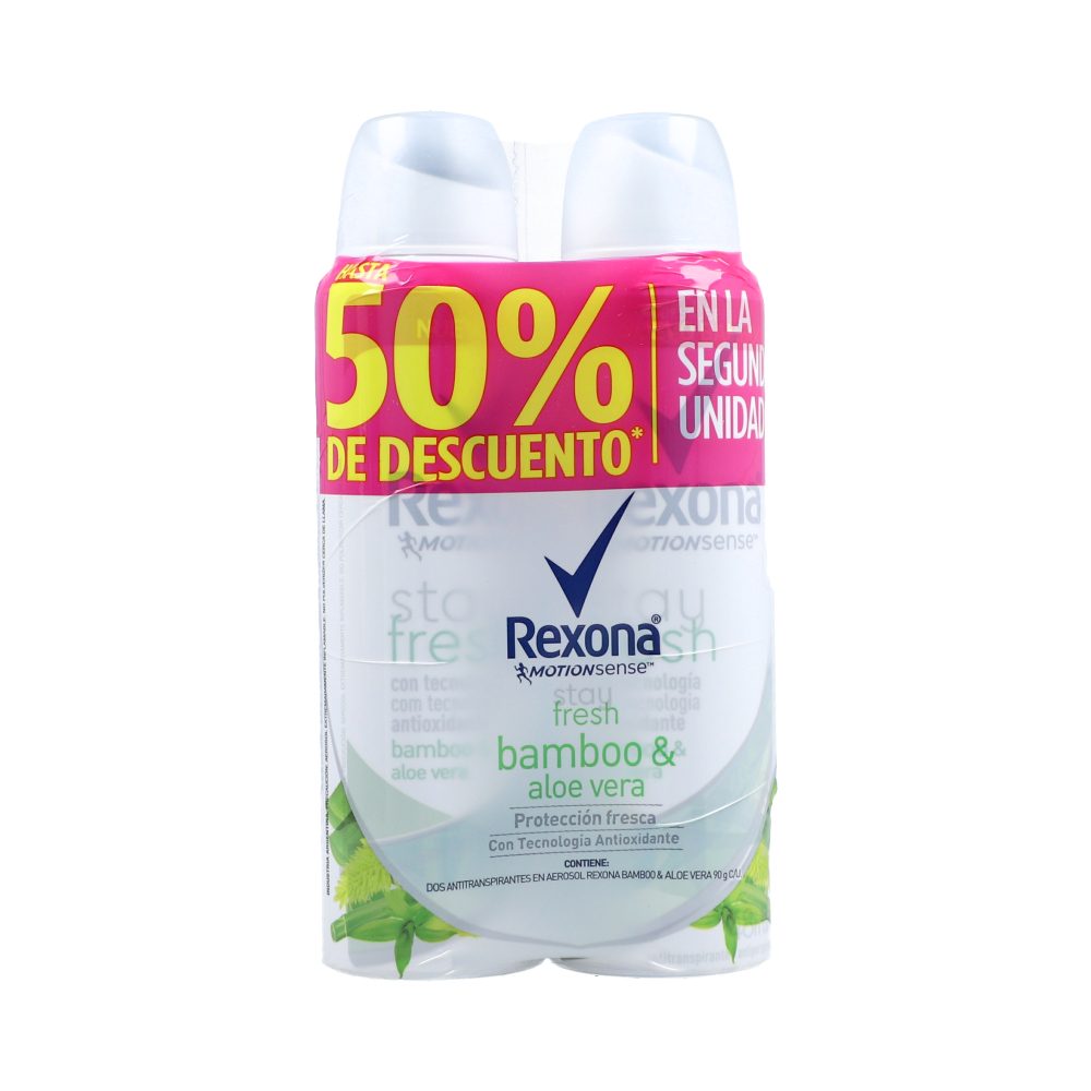 Promo Antitranspirante Aerosol Rexona Paquete X 2 Bamboo X 150Ml | Cruz ...