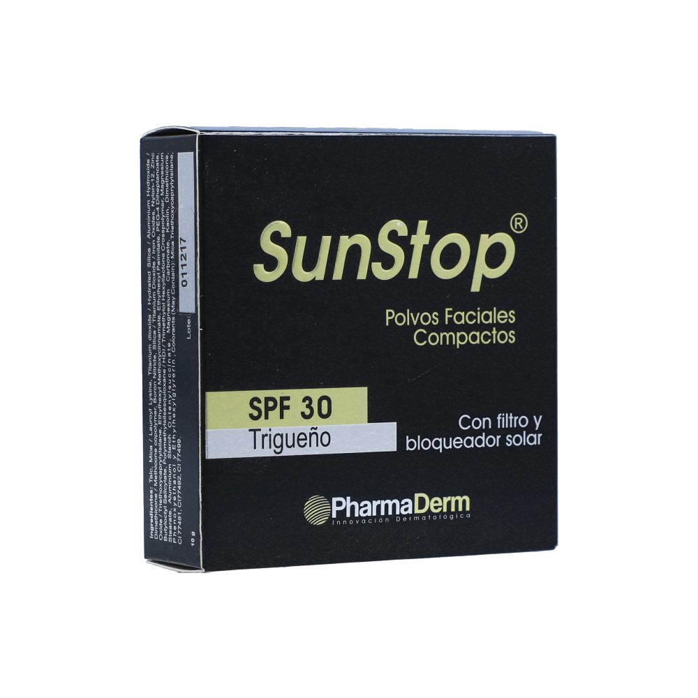 Polvo Compacto Spf 30 Sunstop Caja X 10Gr Trigueño | Los expertos en ...
