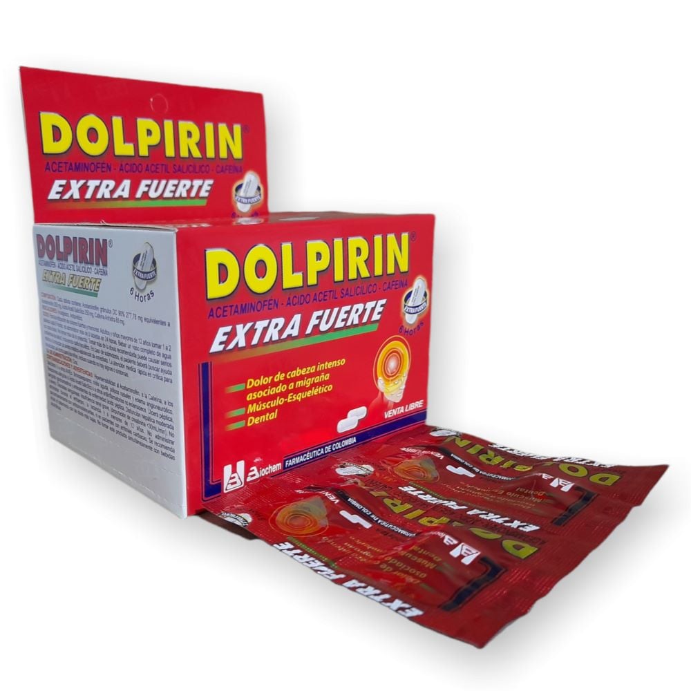 Dolpirin Extra Fuerte (250+250+65)Mg Tabletas Sobrex4 | Cruz Verde