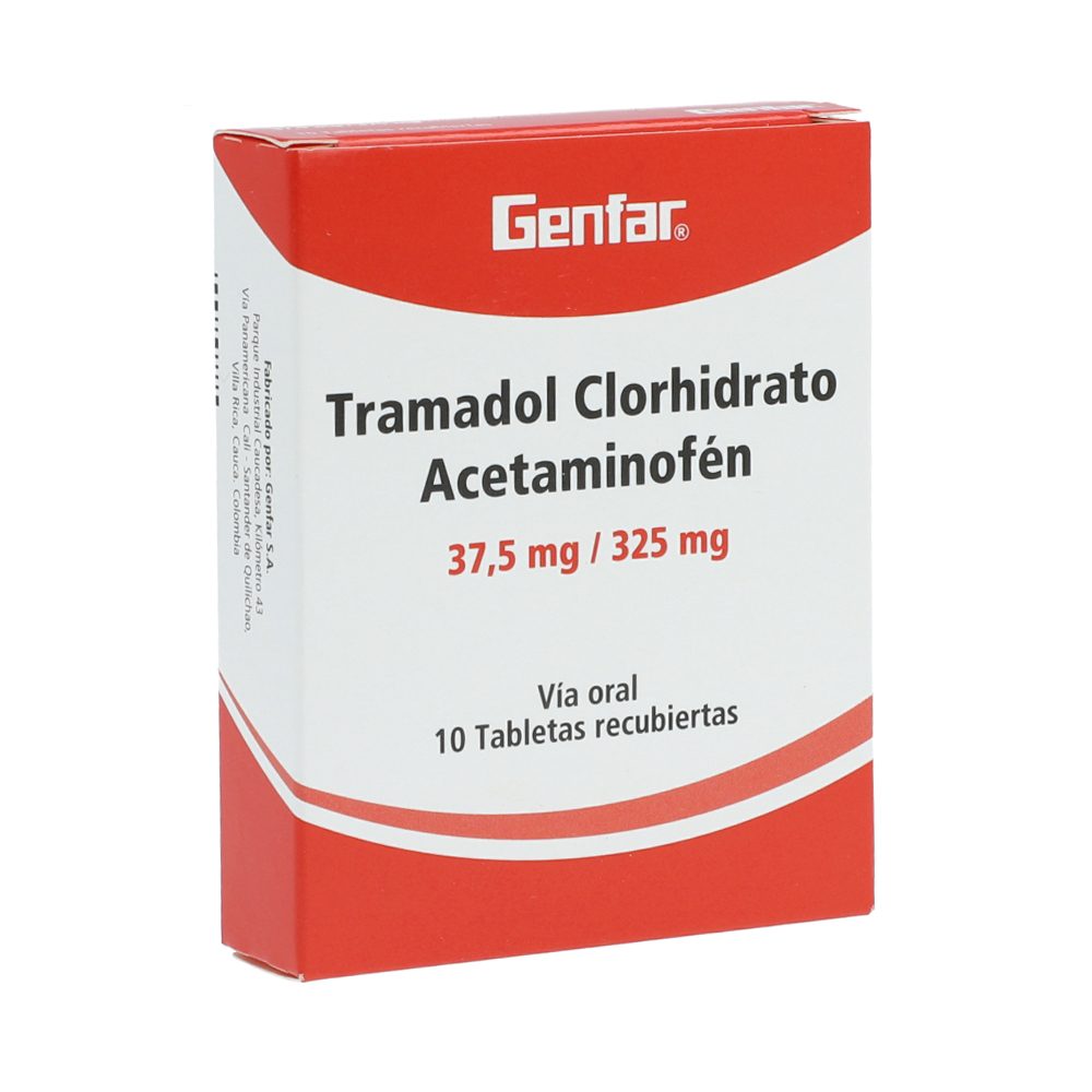 Tramadol+Acetaminofén (37.5+325)Mg Tableta Recubierta Caja X 10 Genfar ...