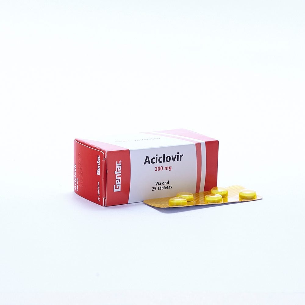 Aciclovir Genfar 200mg - 25 Tabletas | Cruz Verde