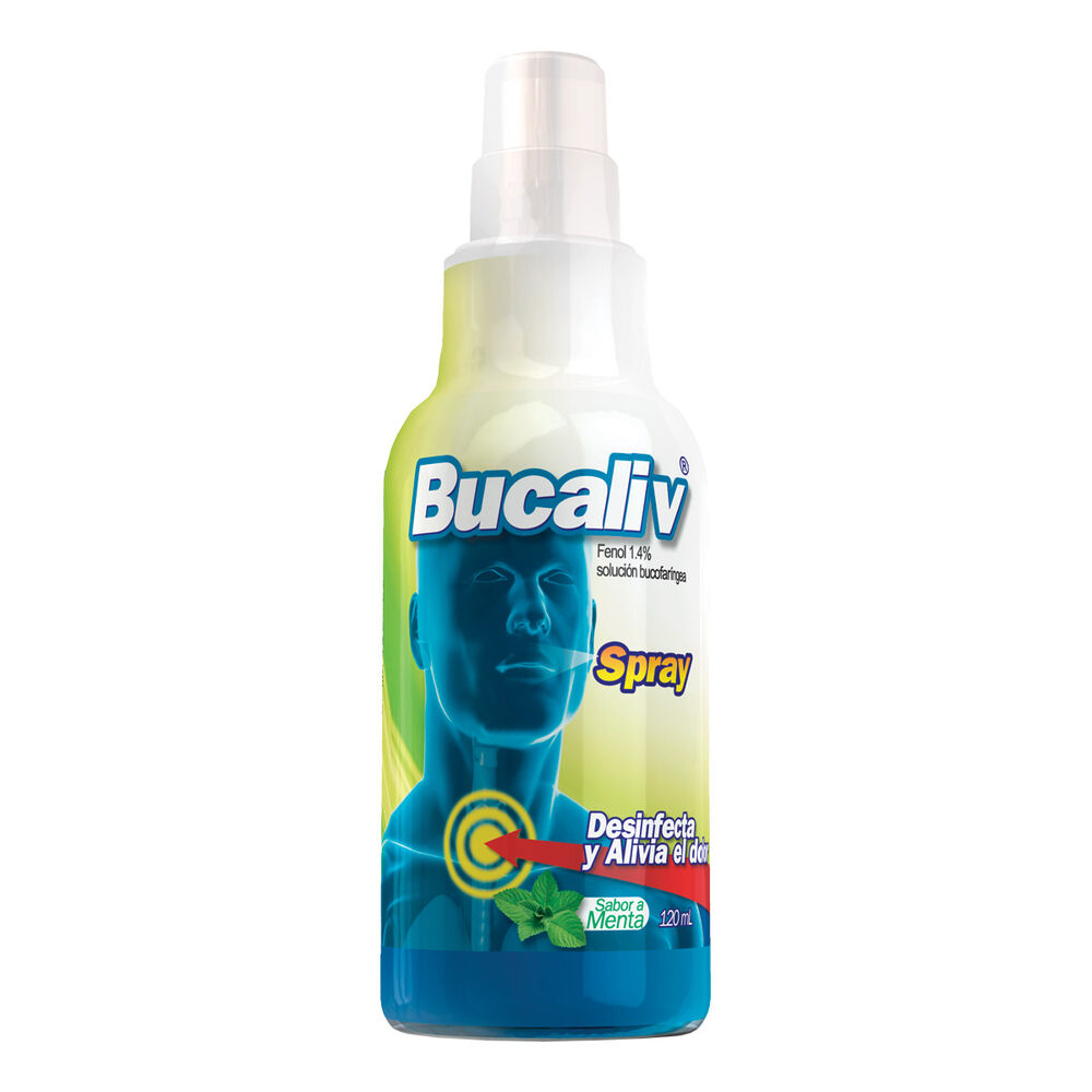 Bucaliv Spray Solución Bucal Sabor a Menta Frasco X120 mL | Cruz Verde