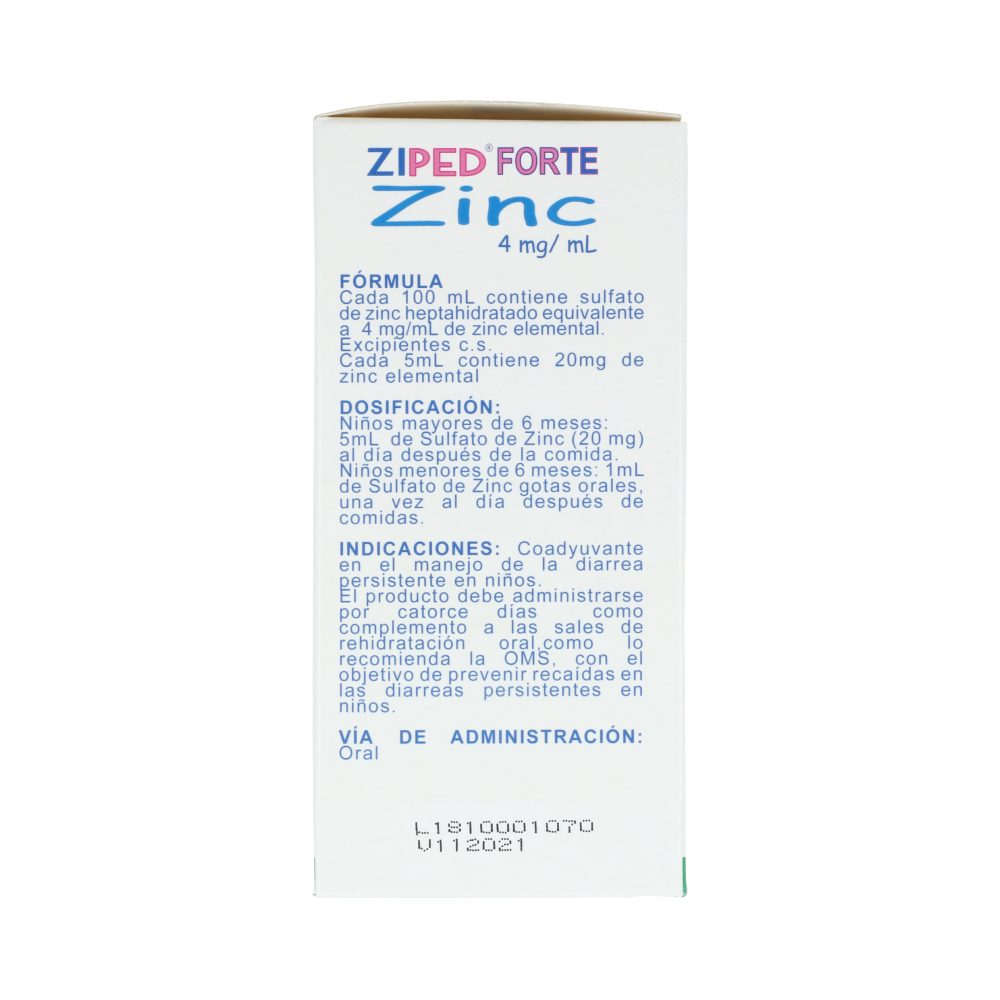 Ziped Forte 4Mg/mL Solución Oral Frasco X 90mL Durazno | Los expertos ...