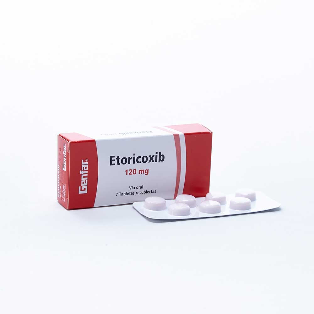 Etoricoxib 120 mg - 7 Tabletas Recubiertas