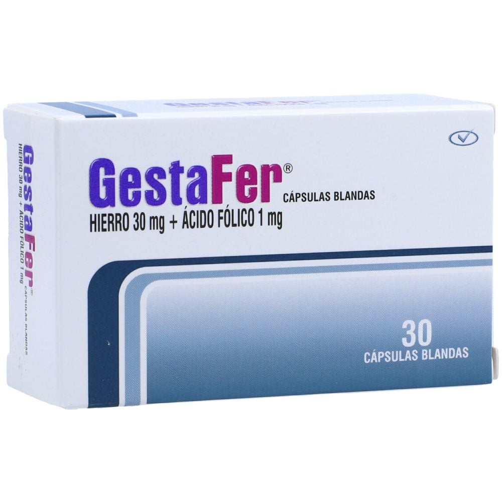 Gestafer 30Mg+1Mg Caja X 30 Cápsulas | Los expertos en ahorro Cruz ...