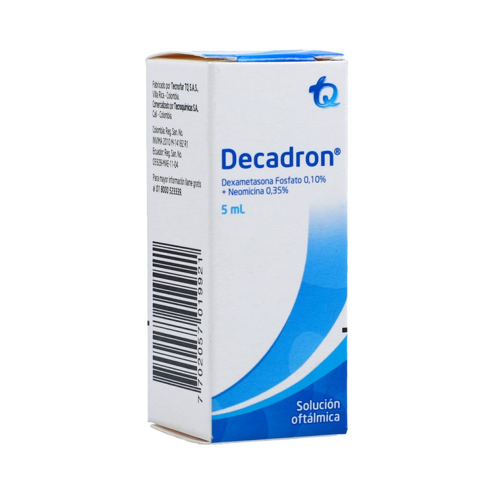 Decadron 1Mg+3.5Mg Solución Oftalmica Frasco X 5mL | Cruz Verde