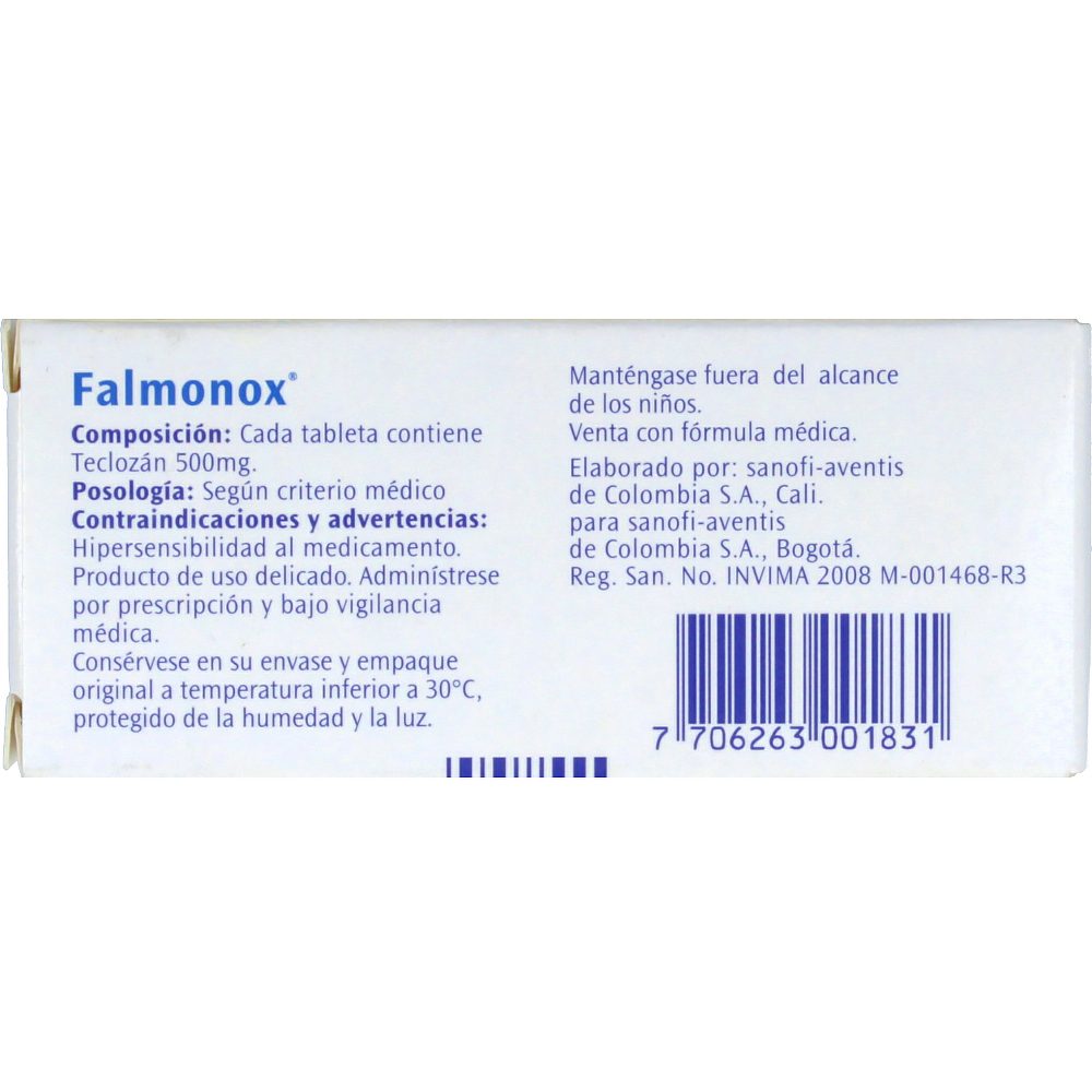 Falmonox Tabletas 500Mg Caja X 3 | Los expertos en ahorro Cruz Verde ...