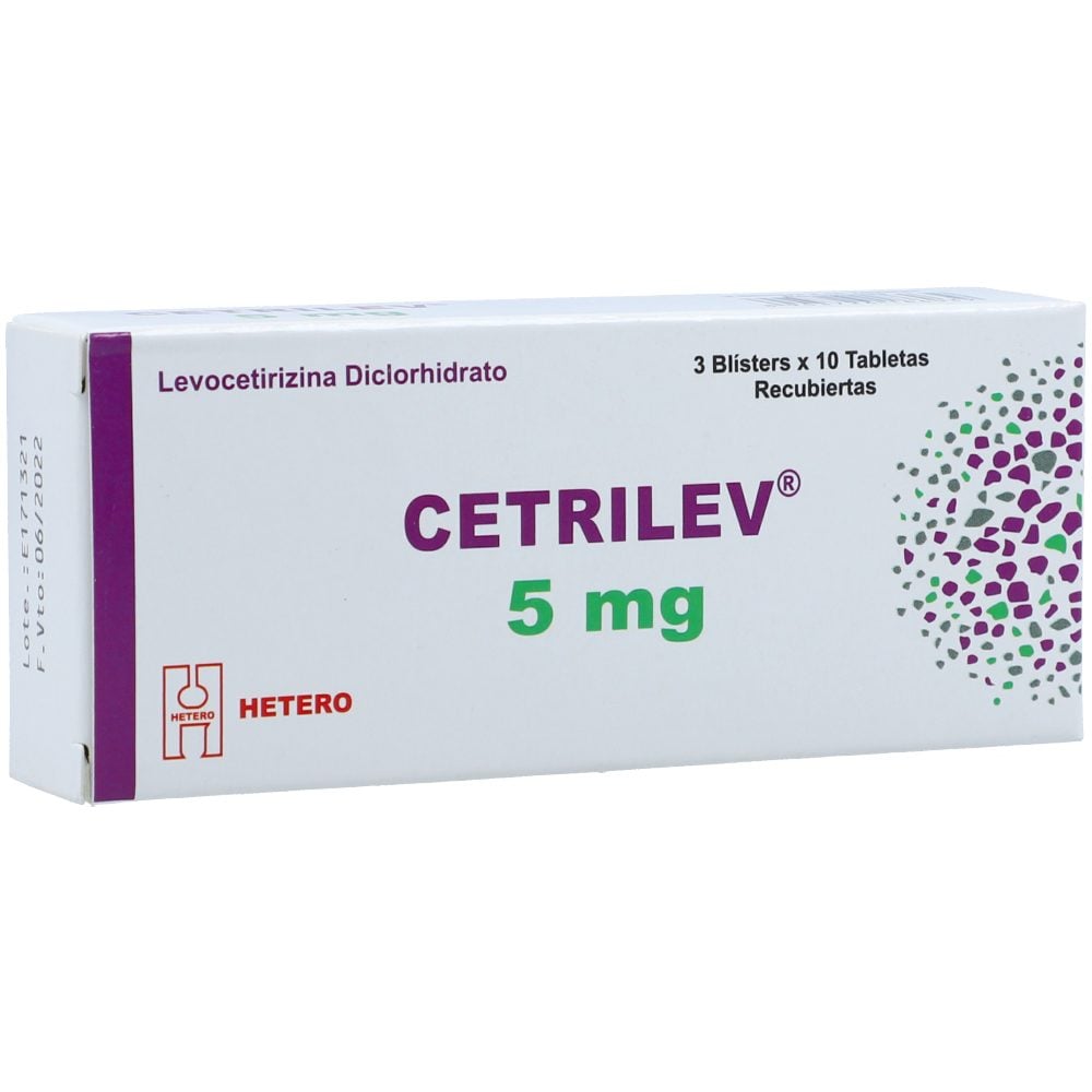 Cetrilev Levocetirizina 5 mg - Tabletas Recubiertas | Cruz Verde | Cruz ...