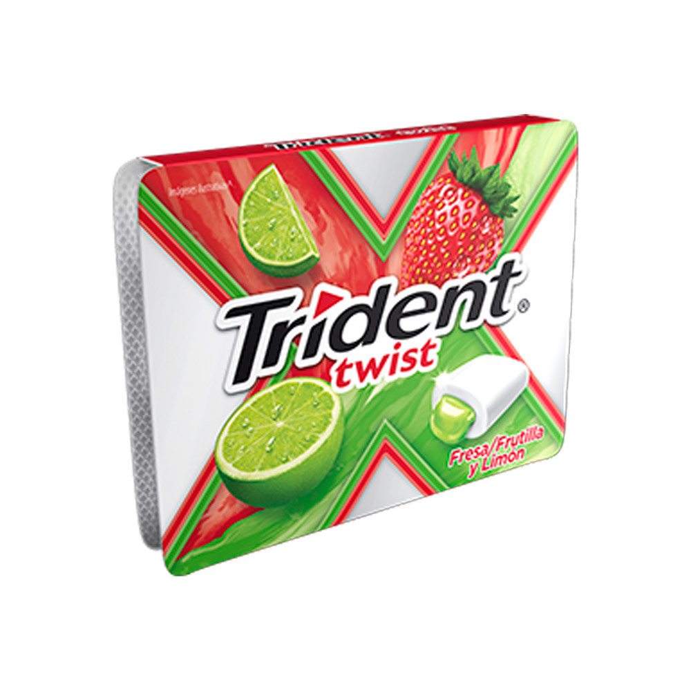 Chicle Twist Trident Sobre X 9 Unidades - 17,1g - Fresa, Frutilla Y ...