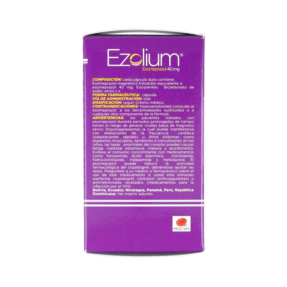 Ezolium 40Mg Frasco X 30 Tabletas | Los expertos en ahorro Cruz Verde ...