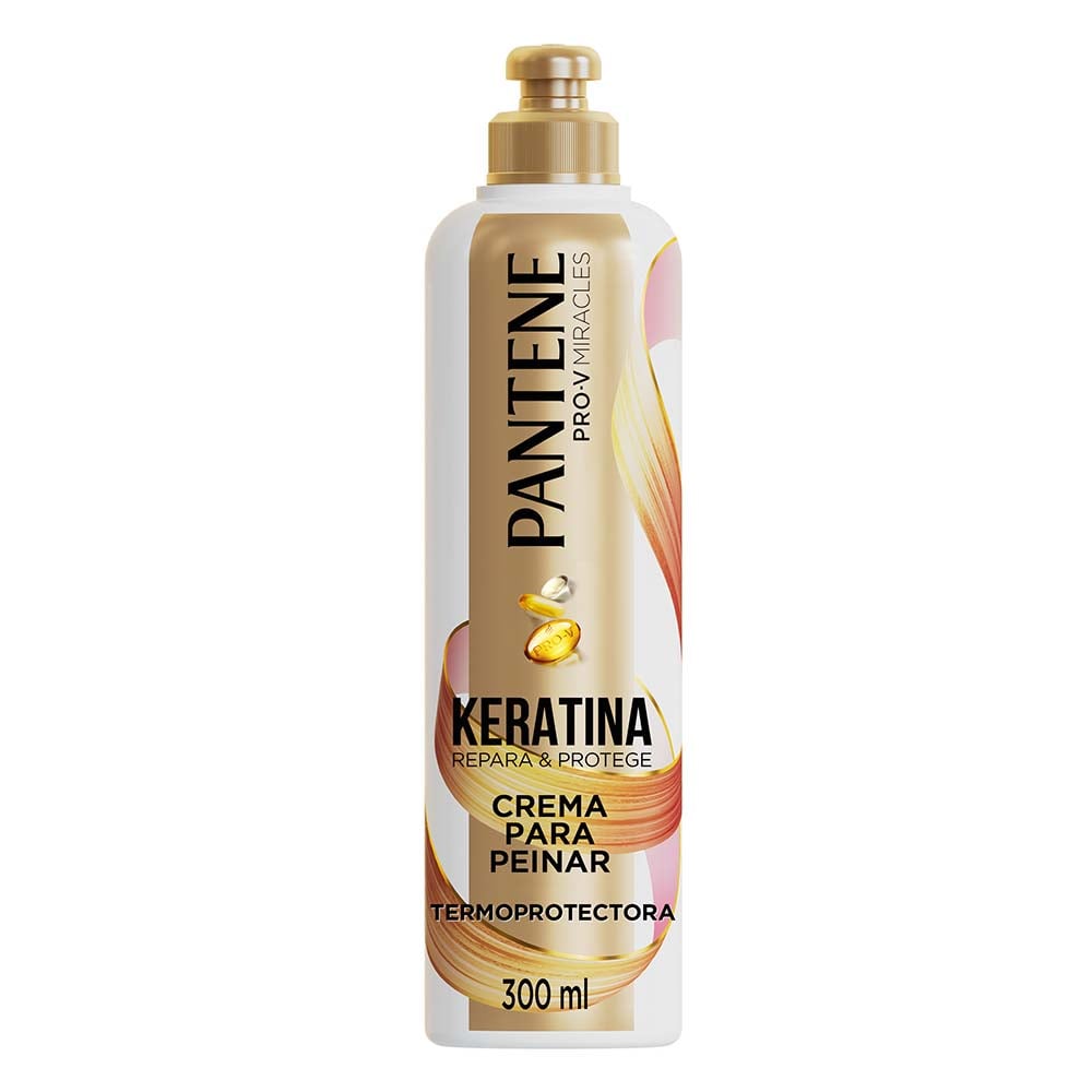 Crema Para Peinar Pantene Keratina Repara Y Protege Frasco X 300Ml ...