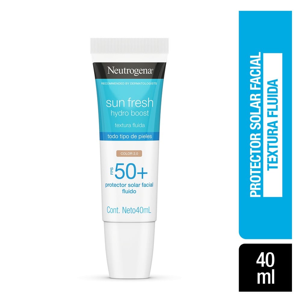 Protector Solar Facial Neutrogena Sun Fresh Hydro Boost Fps 50+ Color 2 ...