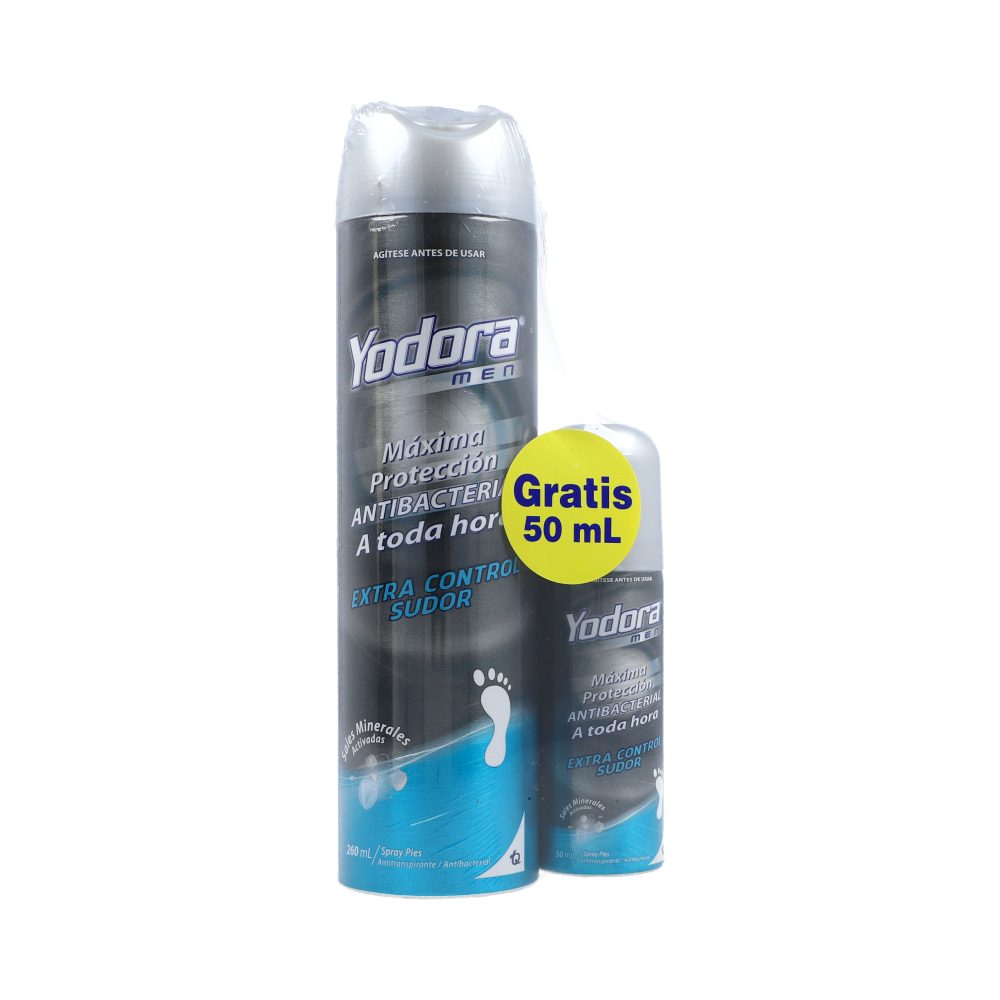 Promo Spray Pies Yodora Extra Control Sudor Men Fco X 260Ml Gratis Fco ...