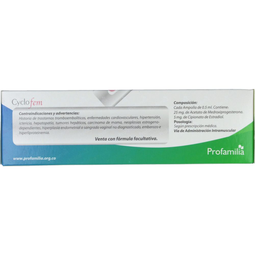 Cyclofem Suspensión Inyectable X 1 Ampolla X 0.5mL | Los expertos en ...