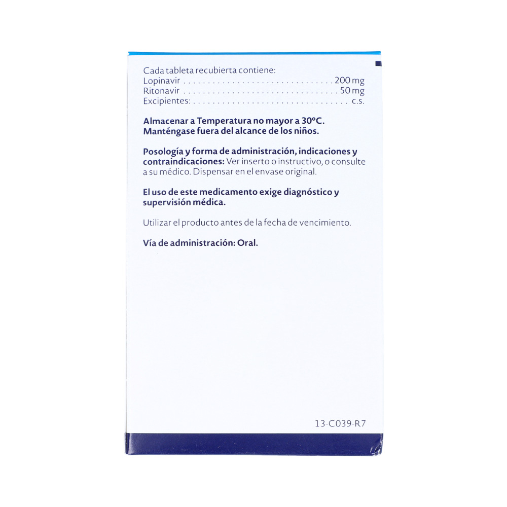 Kaletra Tableta Recubierta (200+50)Mg Frasco X 120 | Los expertos en ...