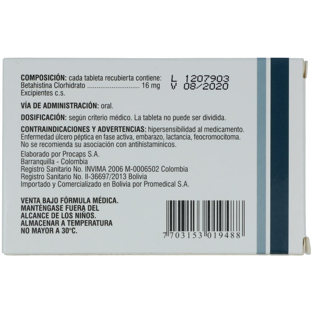 Vertigen 16Mg Caja X 21 Tabletas | Los expertos en ahorro Cruz Verde ...