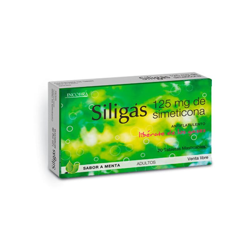 Siligas 125Mg Tabletas Masticables Caja X 20 Menta