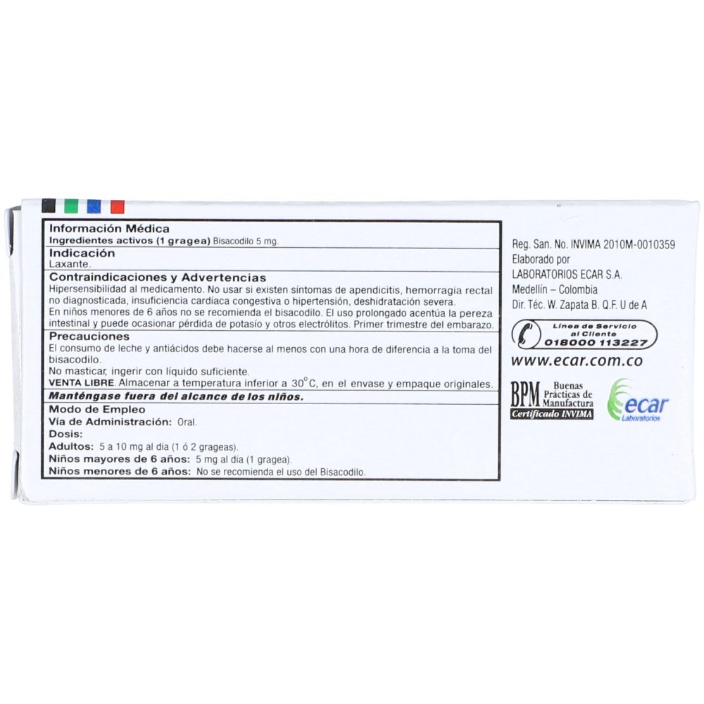Farmalax 5 Mg Tableta Libliración Retardada Caja X 10 | Los expertos en ...