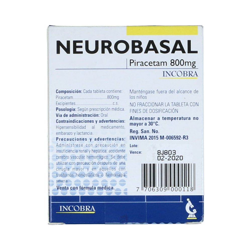 Neurobasal 800Mg Caja X 30 Tabletas | Los expertos en ahorro Cruz Verde Colombia