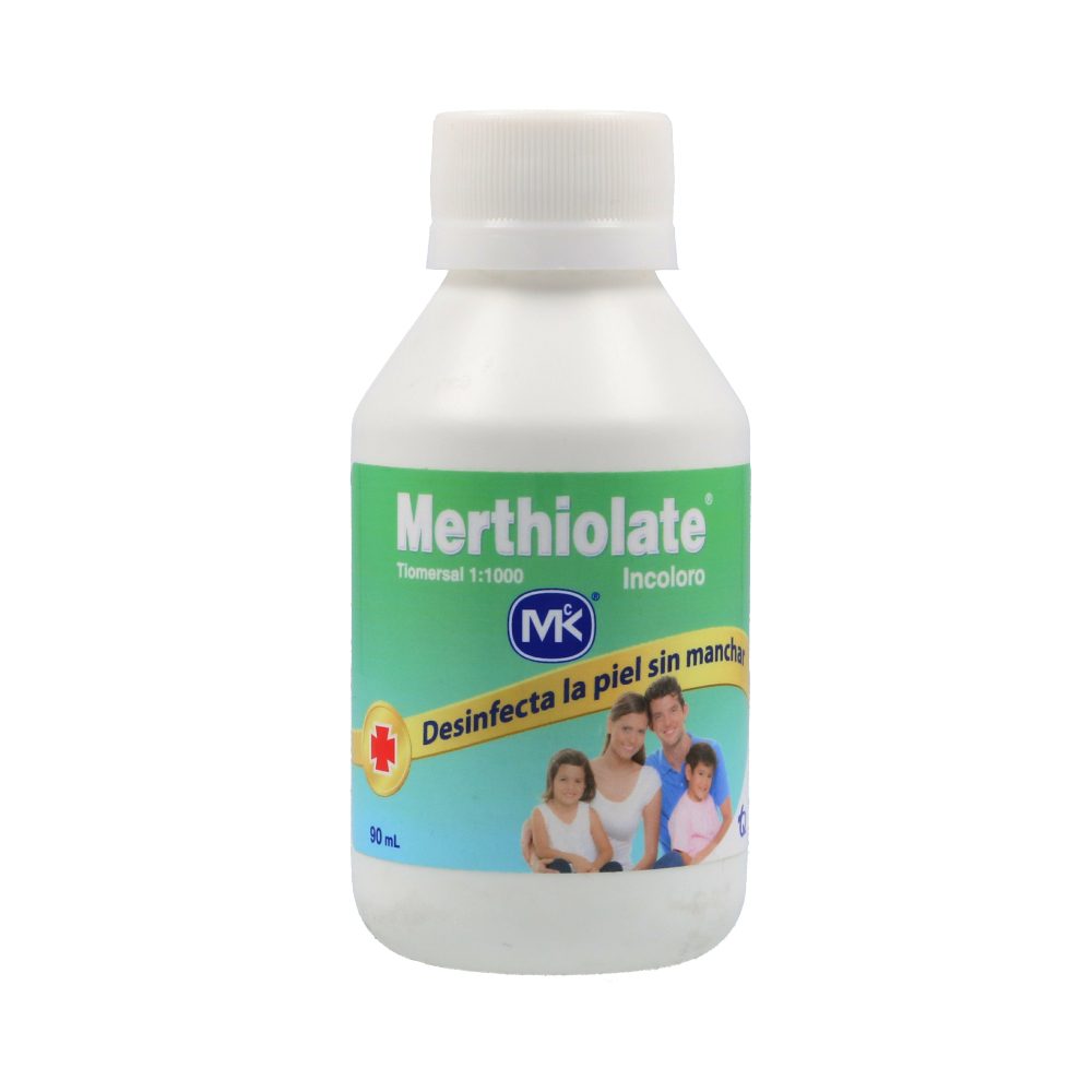 Merthiolate Incoloro 0.1% Solución Tópica Frasco X 90mL | Cruz Verde