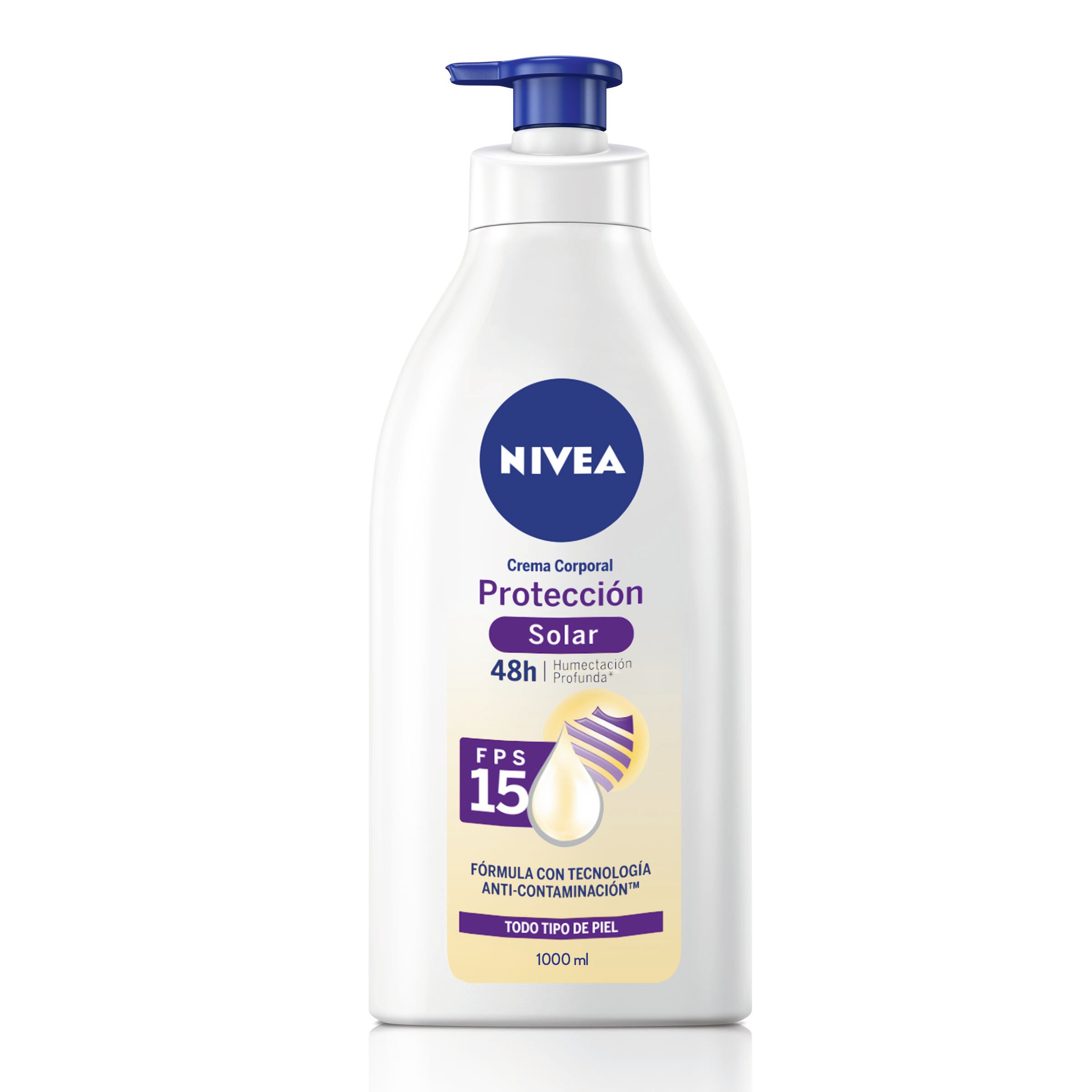 Crema Corporal Nivea Con Protector Solar Fps 15 Frasco X 1000Ml | Cruz Verde