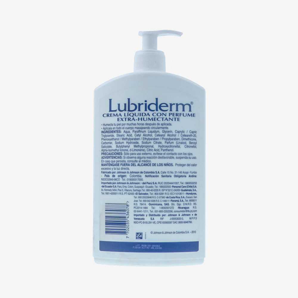 Lubriderm Piel Normal Con Perfume Frascoco x 750ml | Los expertos en ...