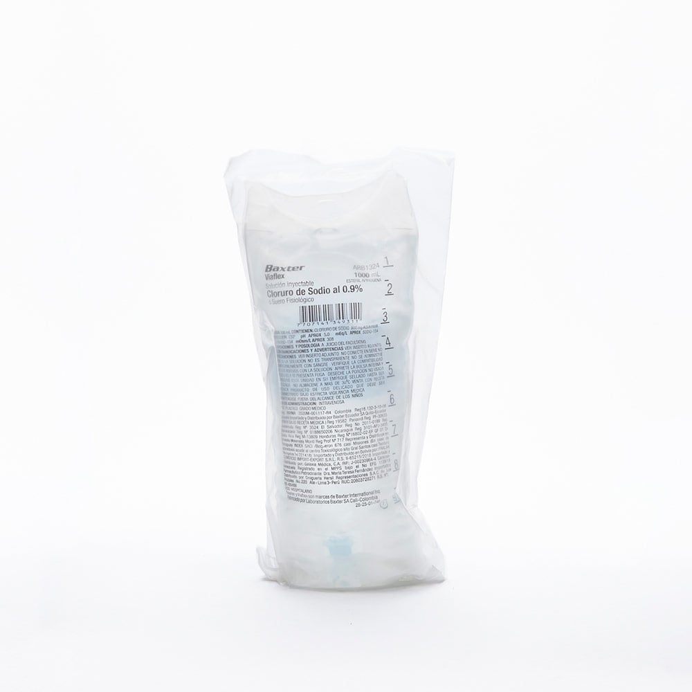 Suero Fisiológico 0.9% Solución Baxter · 1000 ml | Cruz Verde