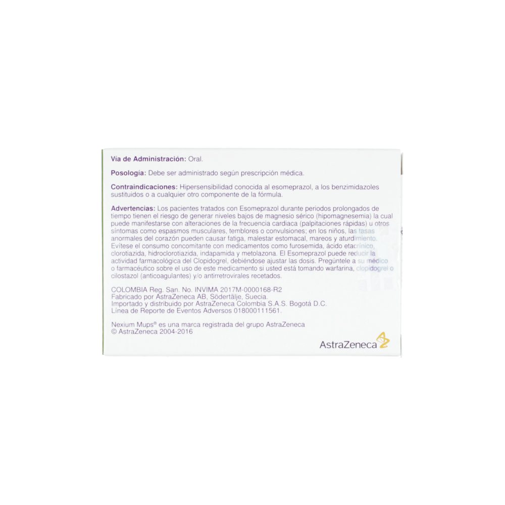 Nexium Mups 40Mg Caja X 28 Tabletas Cubierta EntErica | Los expertos en ...