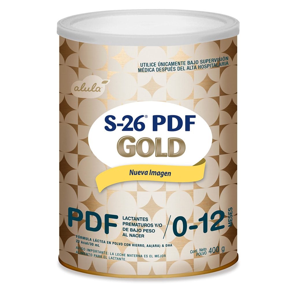 Fórmula/Lactantes Prematuros S-26 PDF Gold Tarro X 400Gr | Los expertos ...