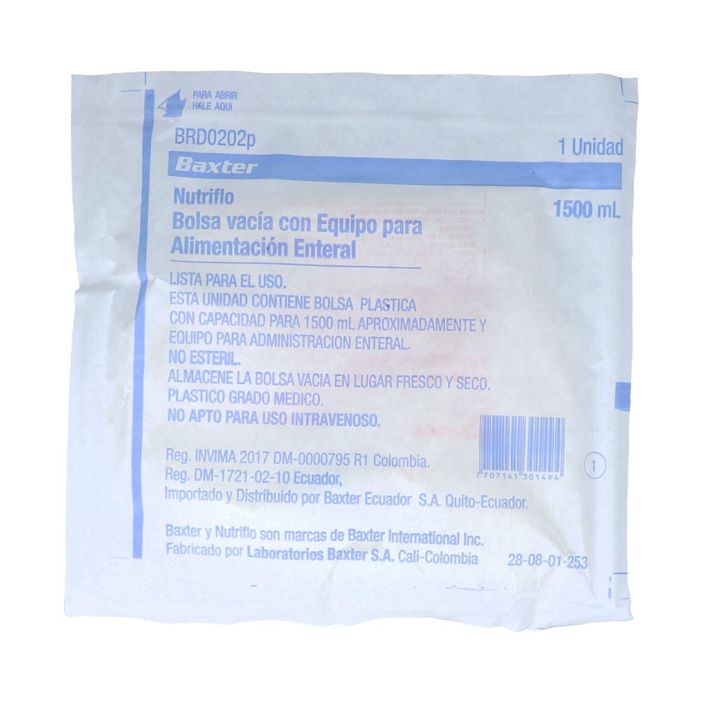 Nutriflo Bolsa con Equipo para Alimentación Enteral | Cruz Verde