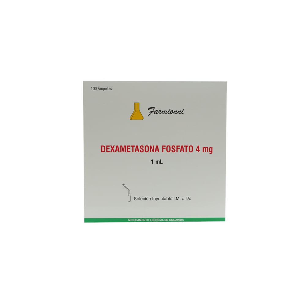 Dexametasona 4 mg/mL Solución Inyectable Caja X 100 Ampollas Farmionni ...