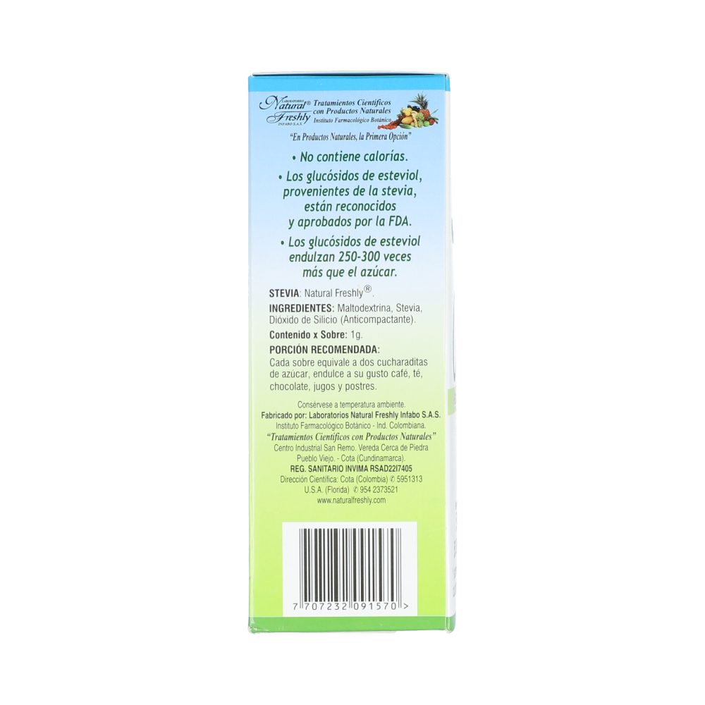 Endulzante Natural Freshly Stevia Caj X 50Sob | Los expertos en ahorro ...