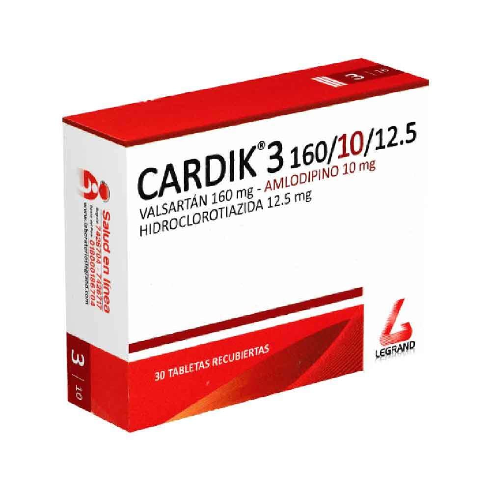 Cardik 3 (10+12.5+160)Mg Tableta Recubierta Caja X 30 | Cruz Verde