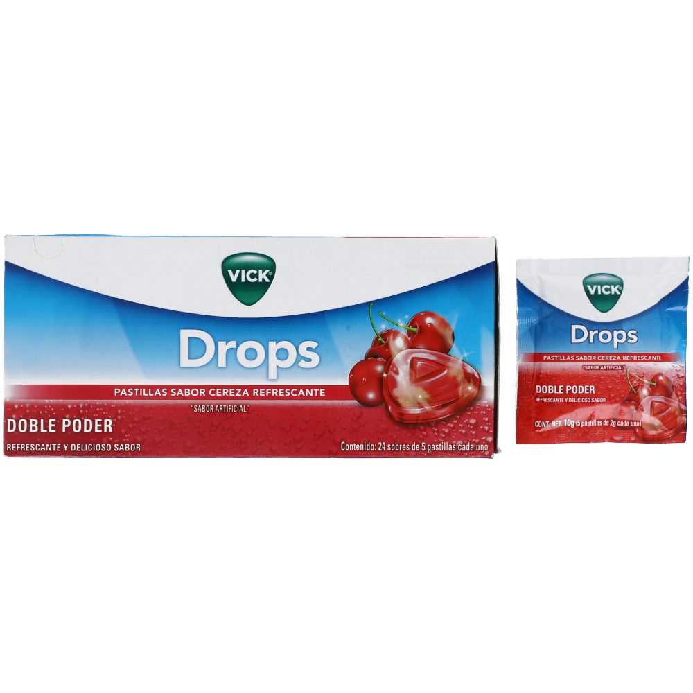Vick Drops Pastillas Masticables Sabor Cereza Refrescante Sobre ...