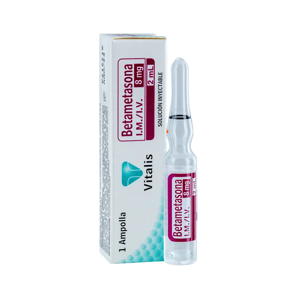 Betametasona 8Mg/2Ml(4Mg/Ml) Solucion InyecTabletasle Cajas X 1Ampolla ...