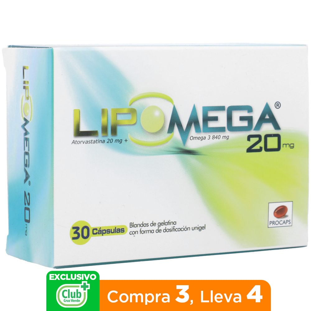 Lipomega (20+840)Mg Caja X 30 Cápsulas Blandas | Los expertos en ahorro ...
