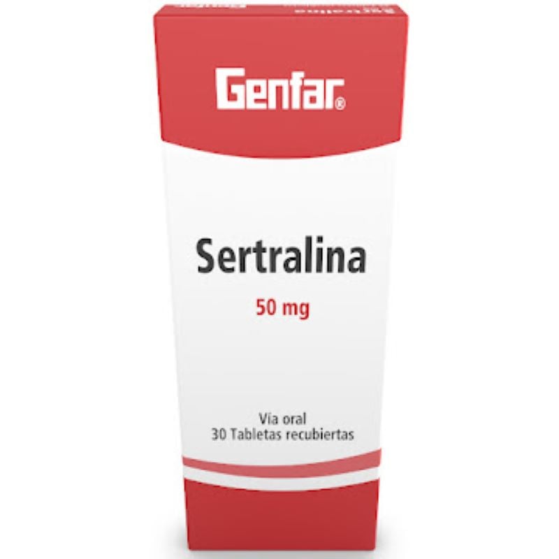 Sertralina 50 mg · 30 tabletas - Genfar