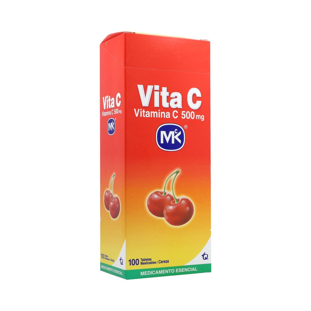 Vita C Tabletas Masticables Sabor a Cereza 500 Mg Blister X10 | Los ...