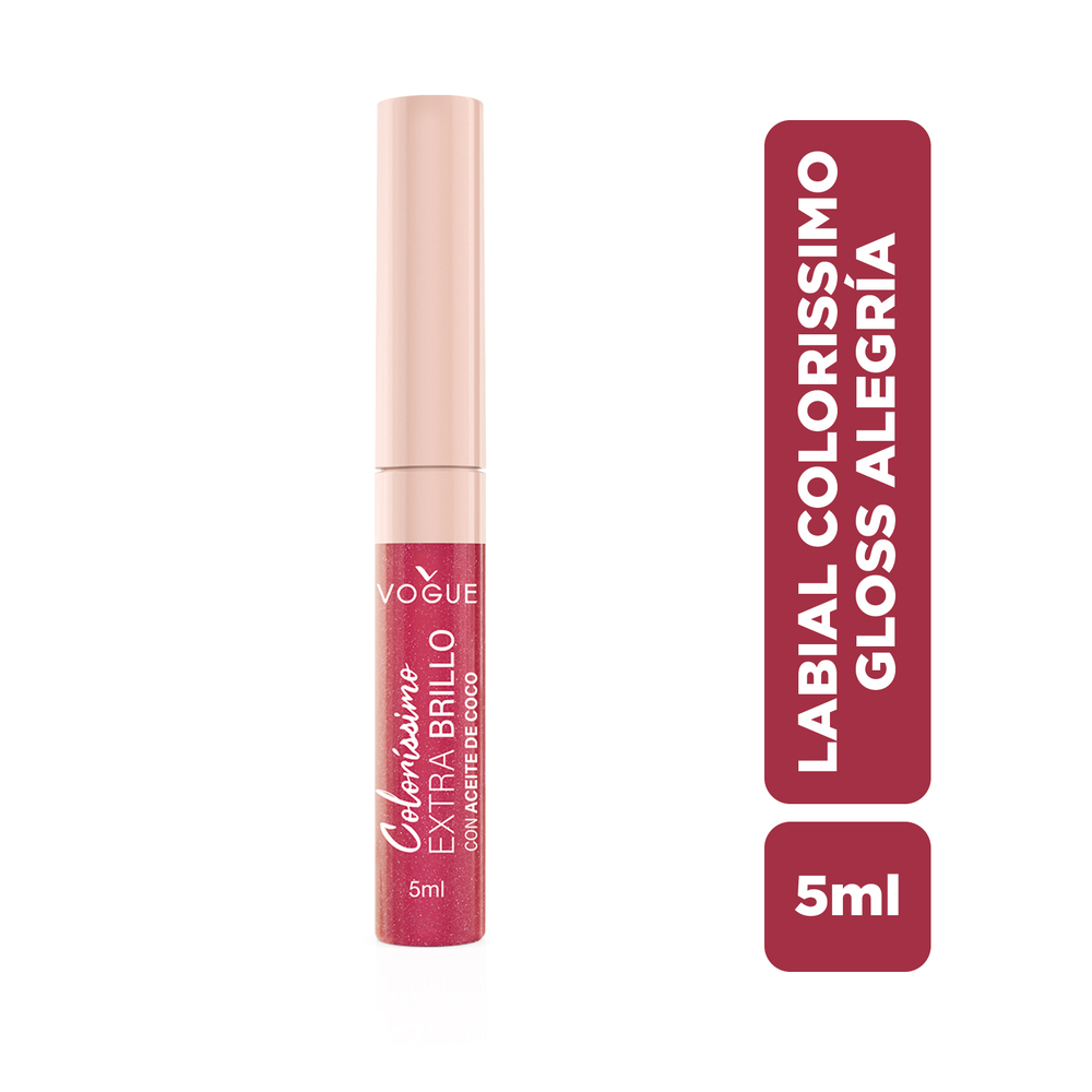 Labial Liquido Vogue Colorissimo Extra Brillo Tubo X 5Ml Alegria | Cruz ...