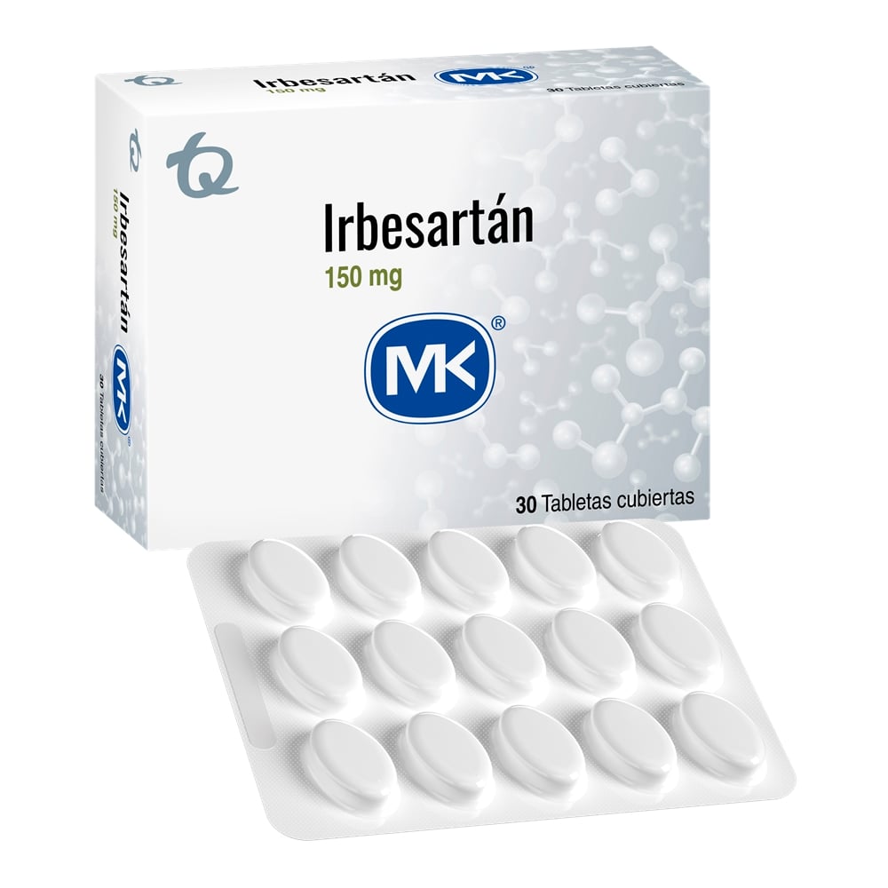 Irbesartan 150Mg Tabletas Recubiertas Caja X 30 Mk | Cruz Verde