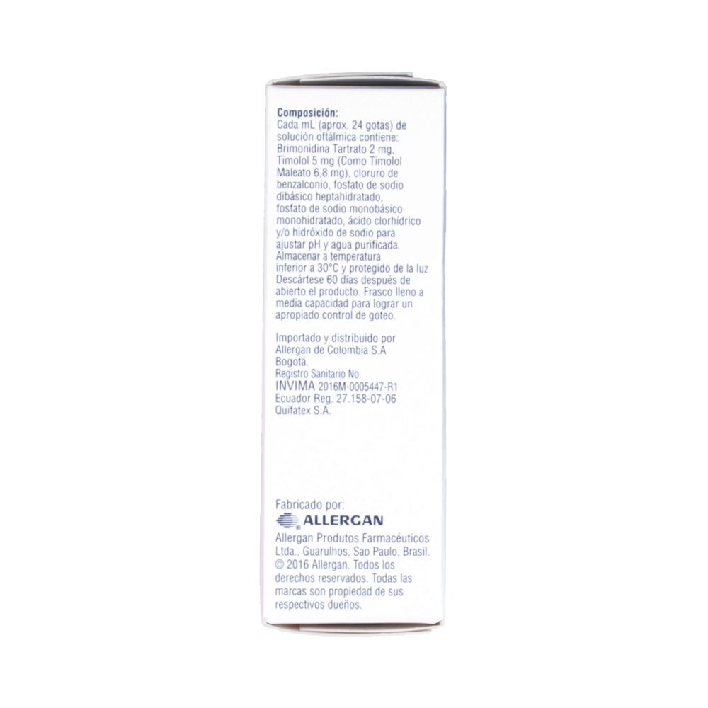 Combigan Solución Oftálmica Estéril (2Mg+5Mg)/mL Frasco X 5mL | Los ...