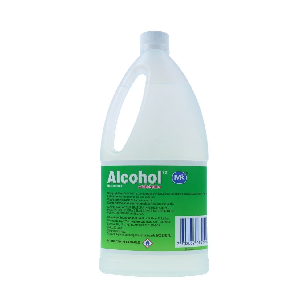 Alcohol Antiseptico Solución Tópica 94%-97% Frasco X 700mL | Los ...