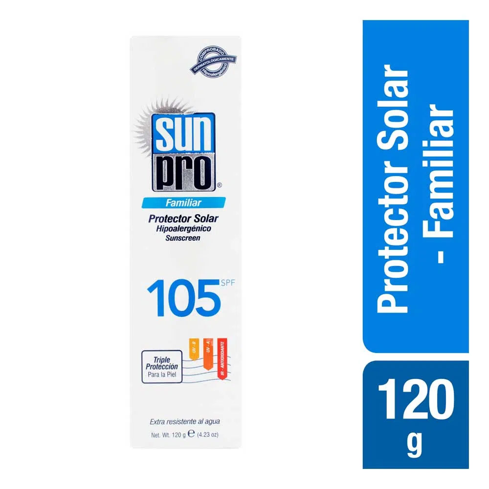 Protector Solar Sunpro Frasco X 120 mL Spf 105 Familiar | Los expertos ...