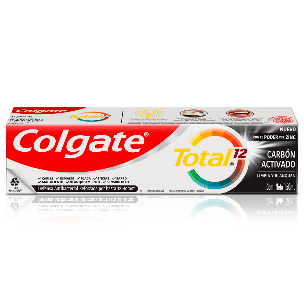Crema Dental Colgate Total 12 Carbon Activado Tubo X 150Ml | Cruz Verde